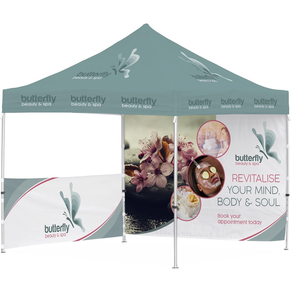 Ovation Sublimated Gazebo 3m X 3m – 1 Half-Wall Skin – 1 Full-Wall Skin ...