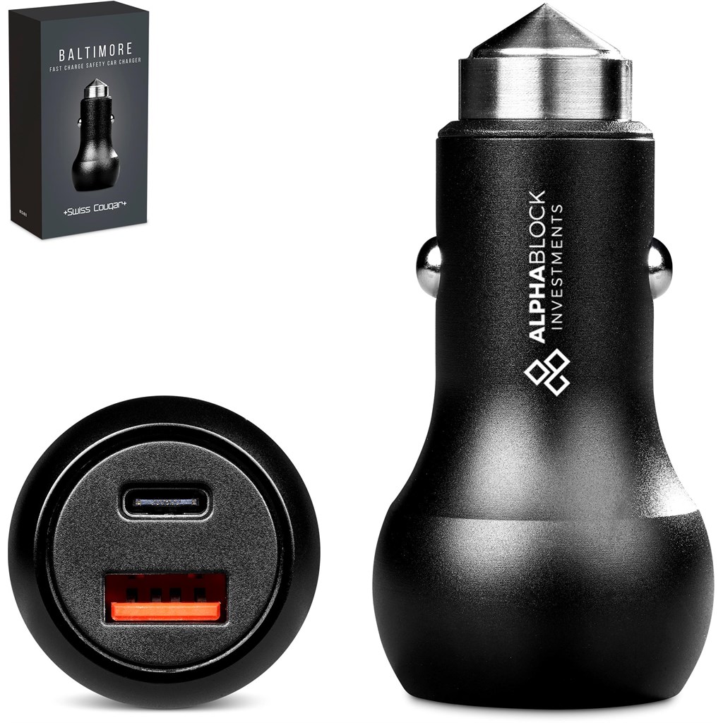 Swiss Cougar Baltimore 2 -in-1 Fast Car Charger & Tool – Gift Africa
